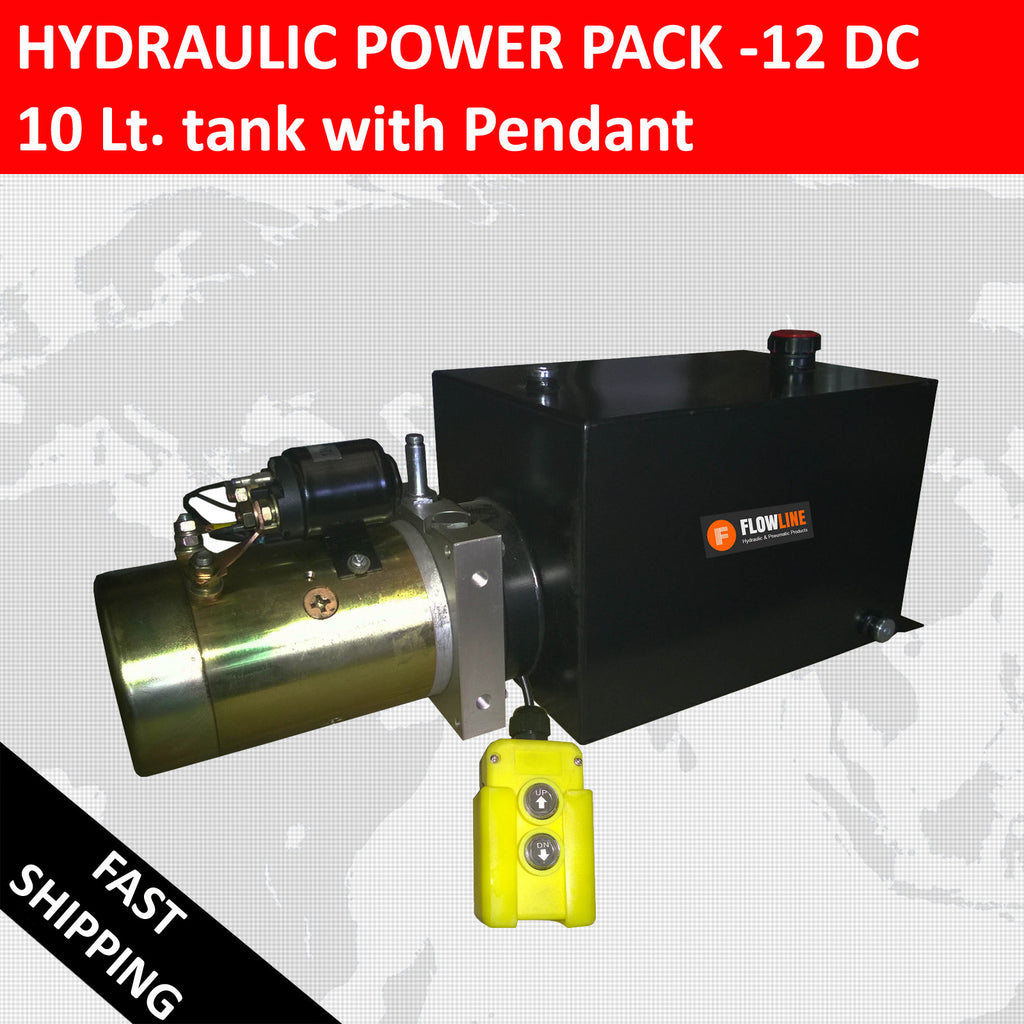 Buy Hydraulic Powerpack -12V DC -10lt Tank in Australia – Flowline